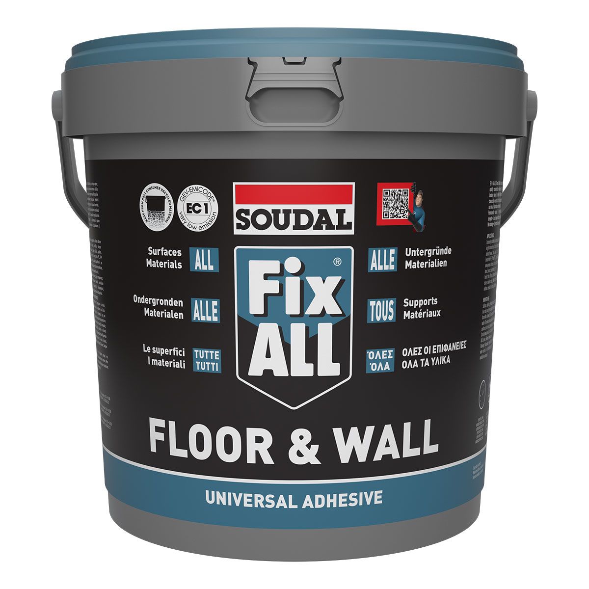 Soudal Fix ALL Floor & Wall Flächenkleber, 4kg, Weiß - 1 Stk. | SOU120137